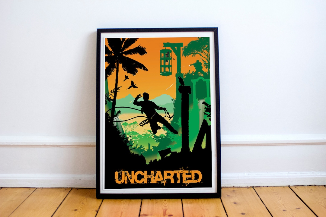 Uncharted Game Art - Full Page, Gamer Art, Minimalist, Video Game ...