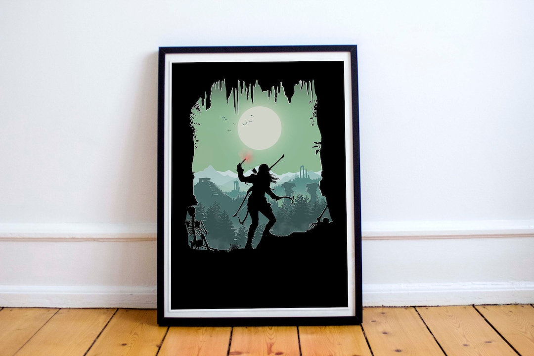 The Raider Video Game Poster, Gaming Art, Minimalist, Video Game Poster ...
