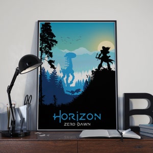 Horizon Game Art, Full Page, Minimalist, Video Game Print, Home Decor ...