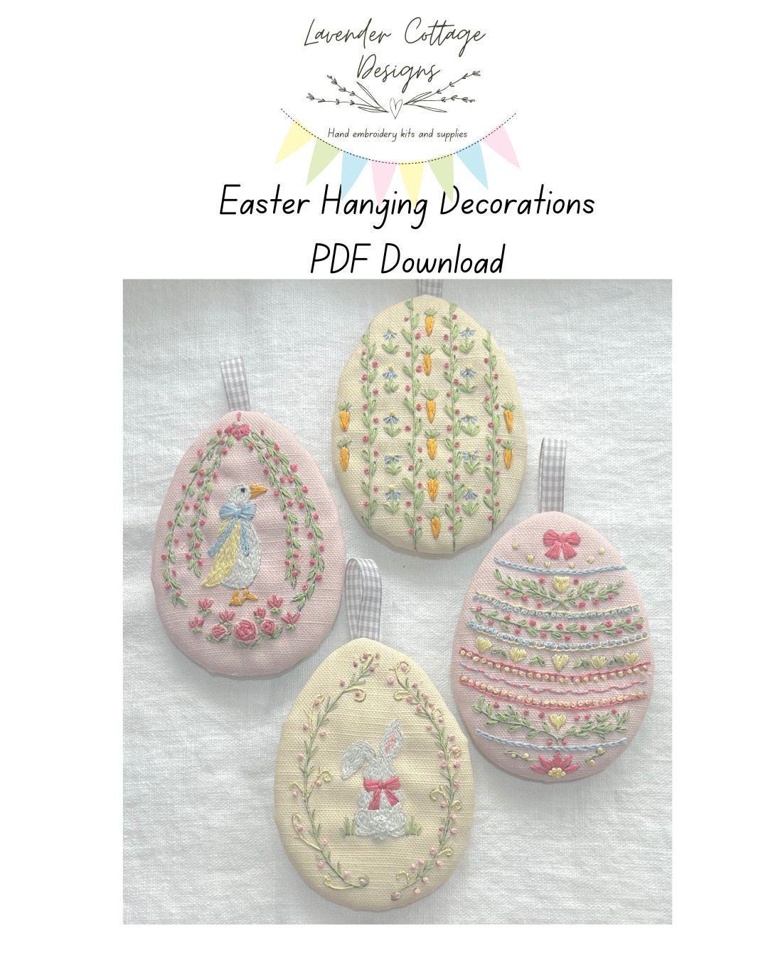 Easter Eggs Hand Embroidery Decor: INSTANT DOWNLOAD - Etsy