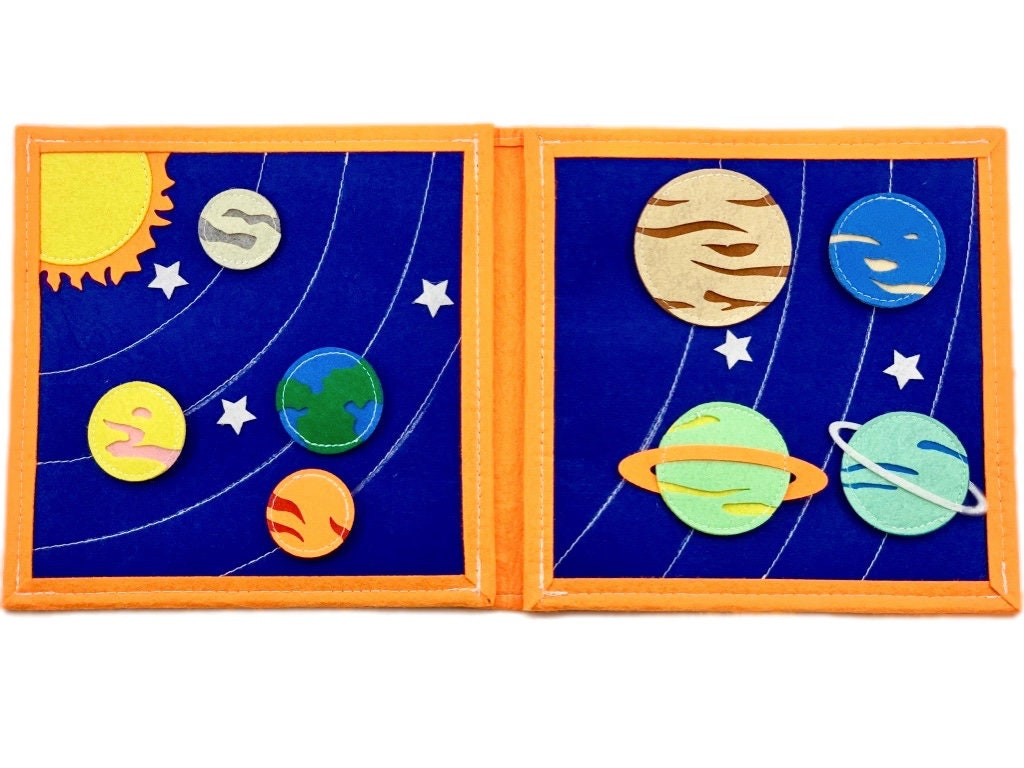 Handmade Quiet Book- Planets and the Solar System - Etsy