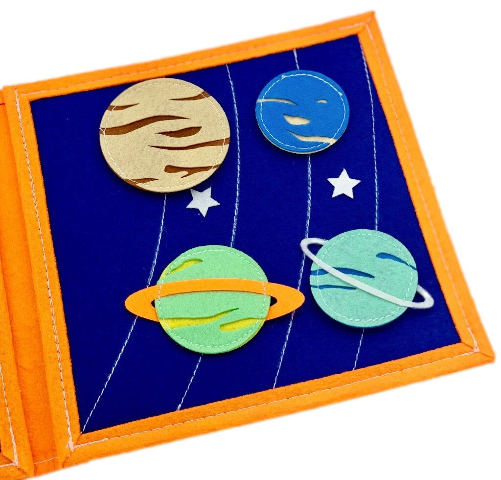 Handmade Quiet Book- Planets and the Solar System - Etsy