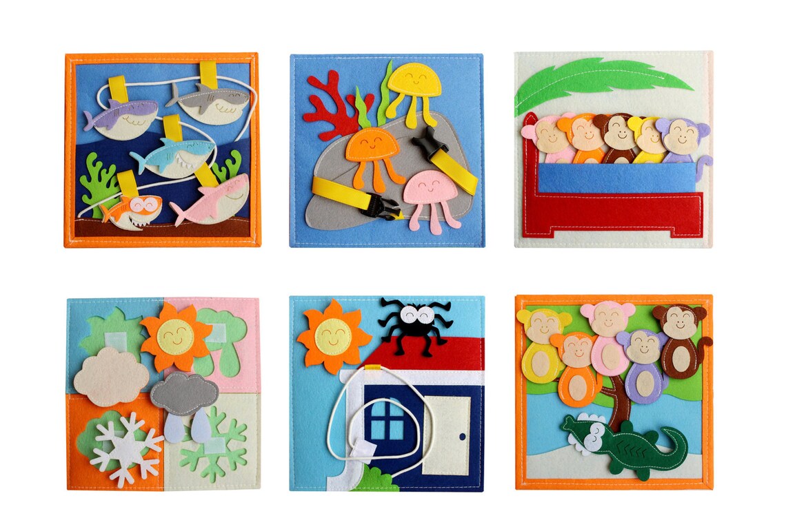 Handmade Quiet Book Baby Shark and Other Nursery Rhymes - Etsy