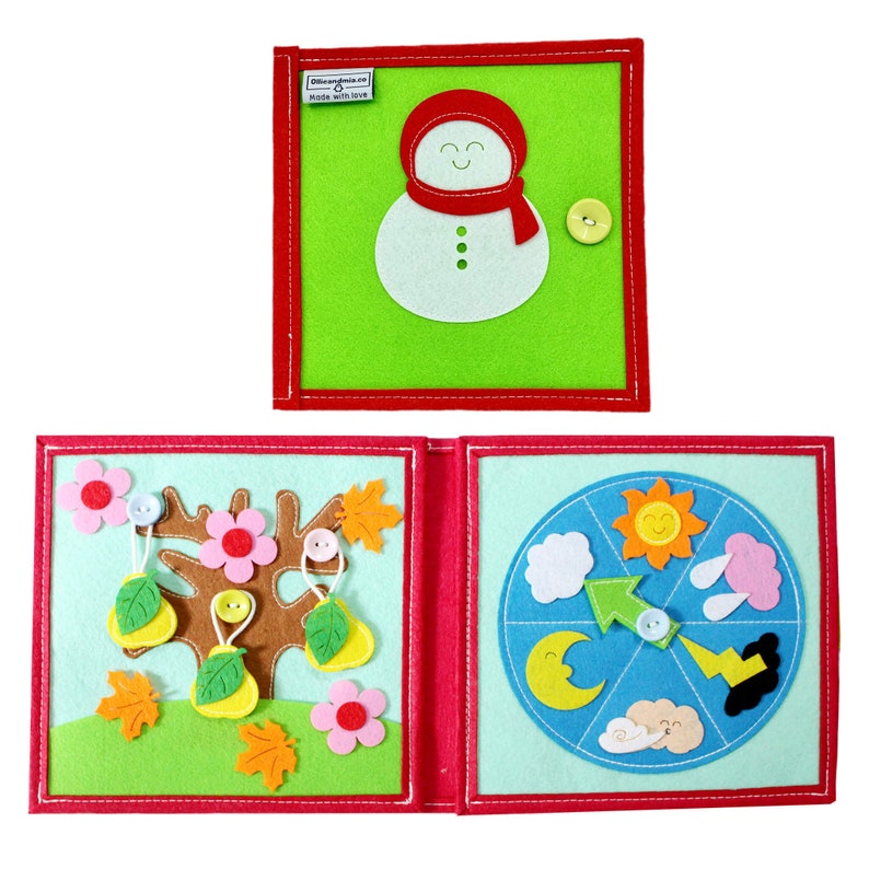 Handmade Quiet Book- Seasons and Weather- Free Delivery - Etsy Australia