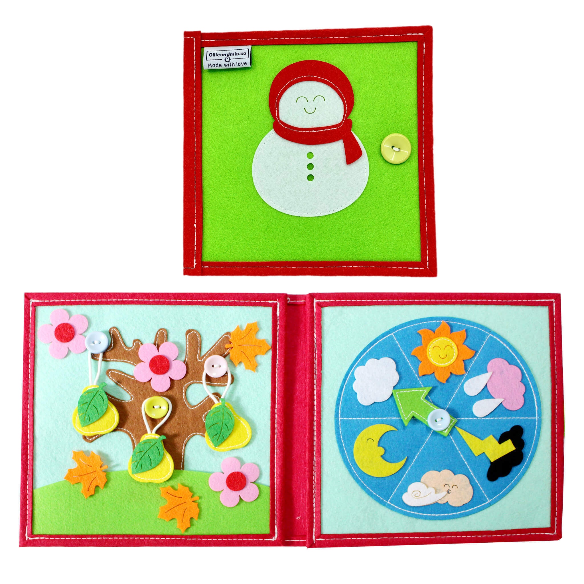 Handmade Quiet Book- Seasons and Weather- Free Delivery - Etsy Australia