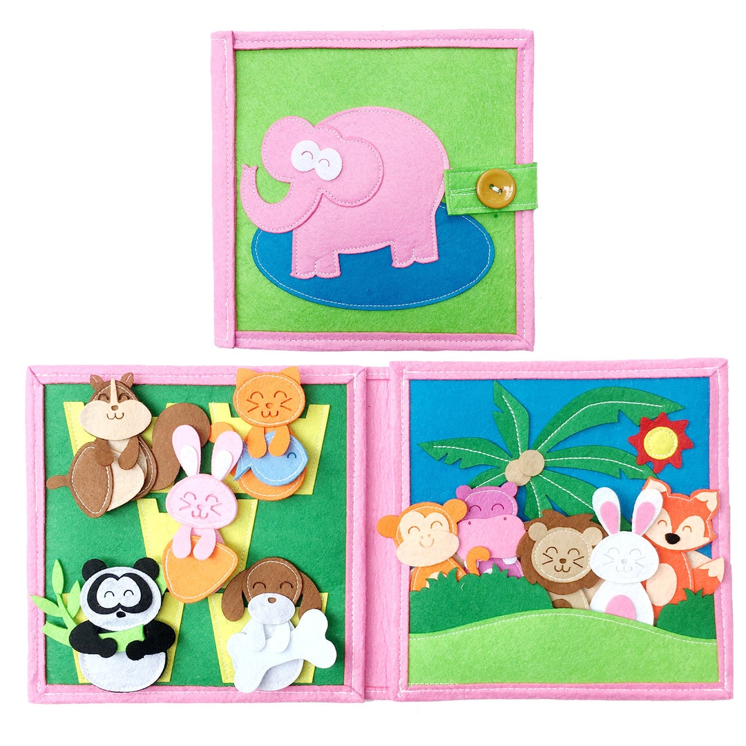 Handmade Felt Quiet Book- Animal World - Etsy