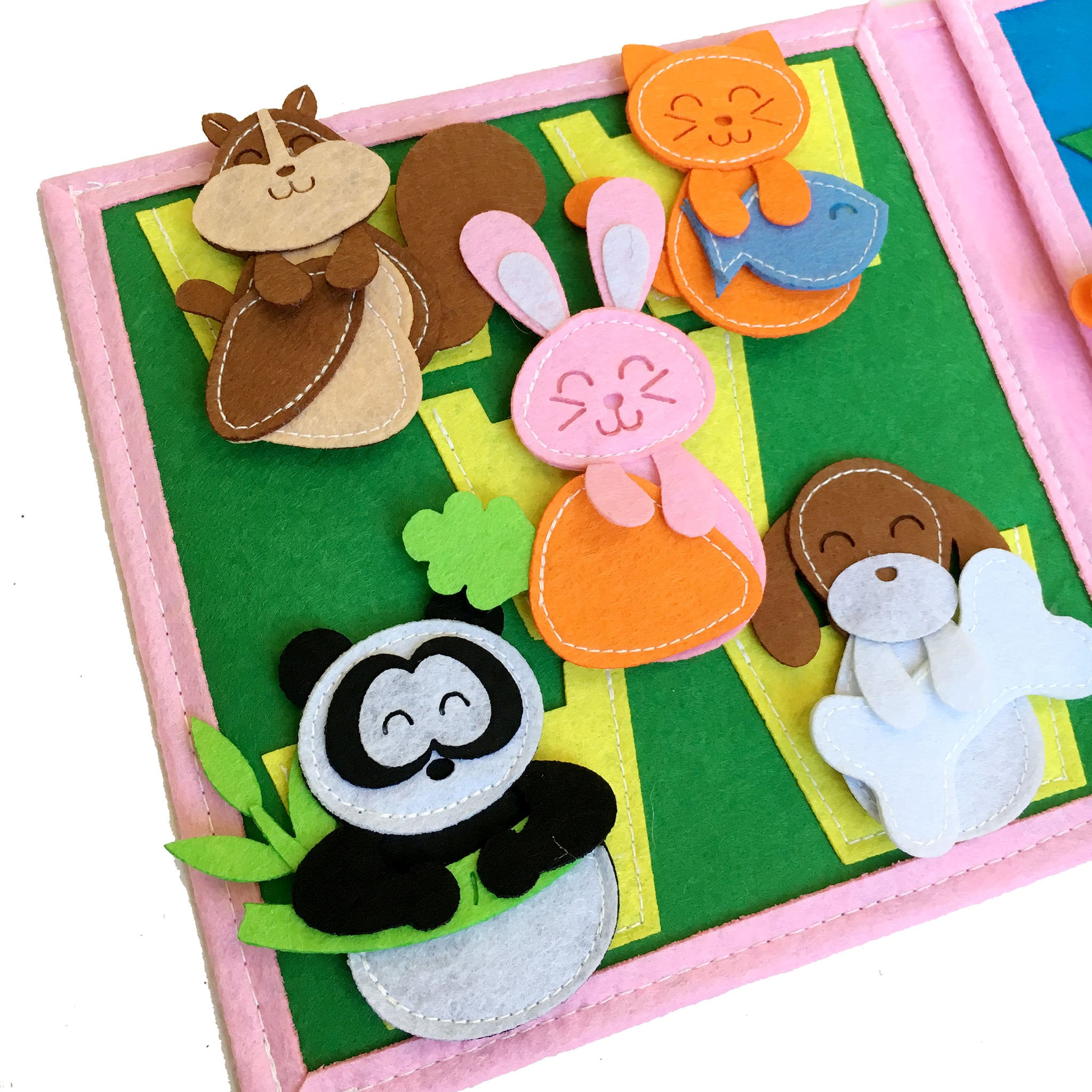 Handmade Felt Quiet Book- Animal World - Etsy
