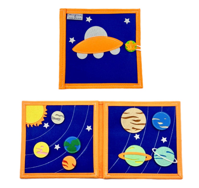 Handmade Quiet Book- Planets and the Solar System - Etsy