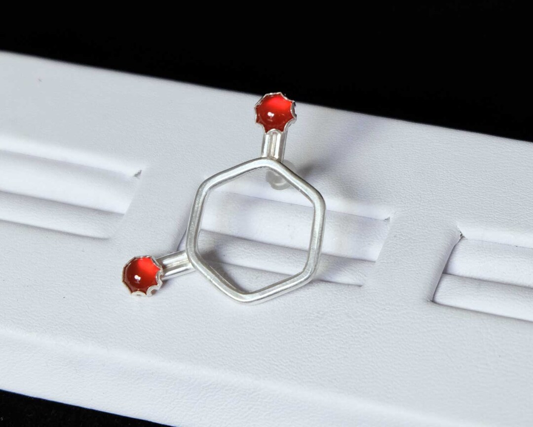 Uracil RNA Molecule Sterling Silver Lapel Pin - Etsy