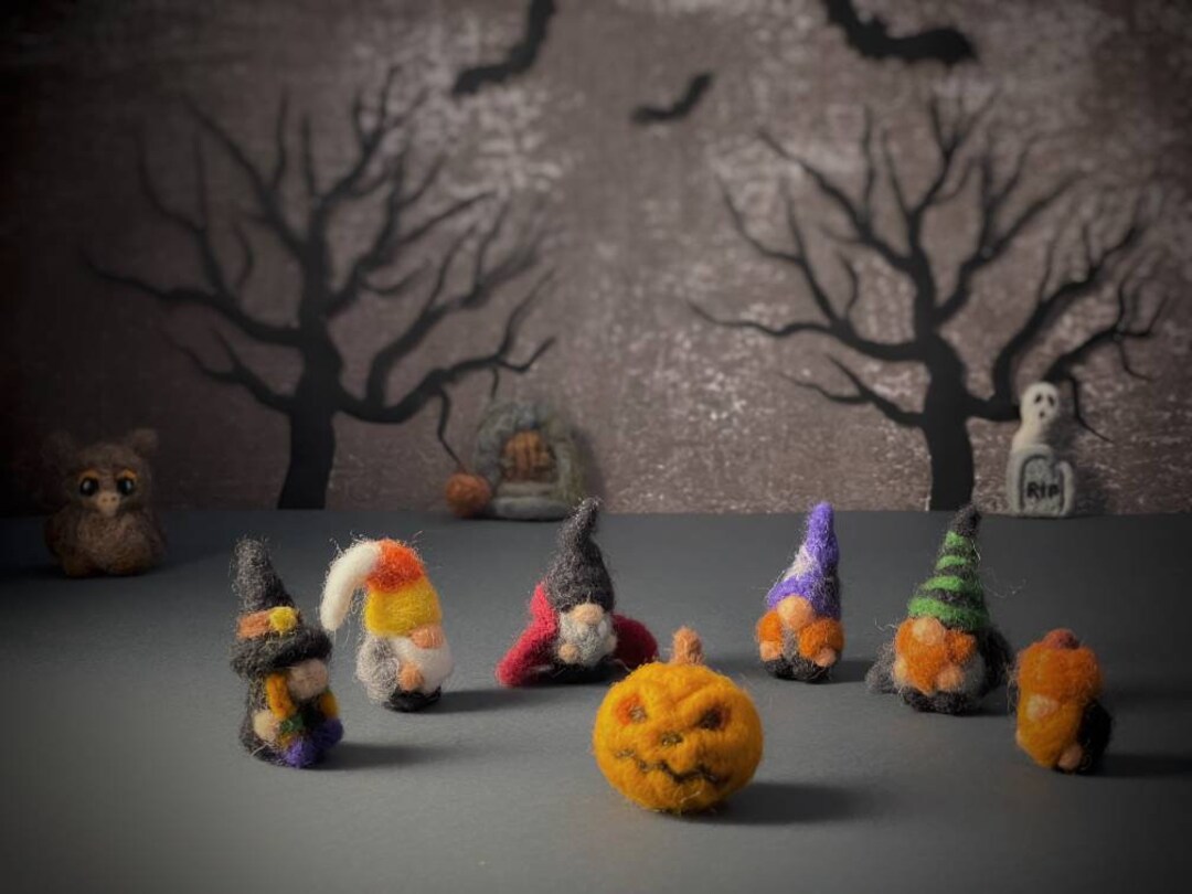 Halloween Gnomes Miniature Skeleton Gnome Vampire Gnome - Etsy