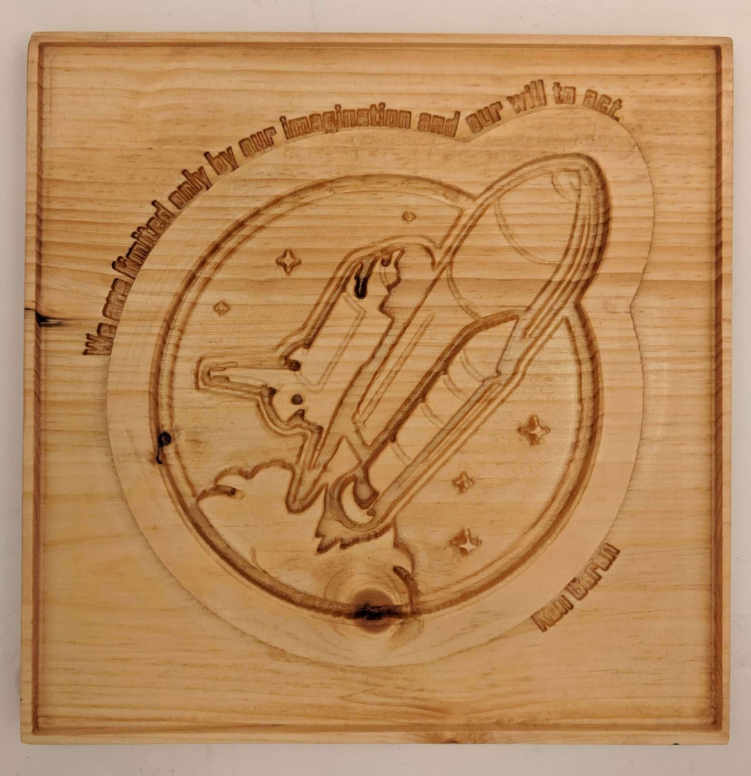 Amazing 3D Custom Shuttle NASA Wood Carving Frame With Inspirational ...