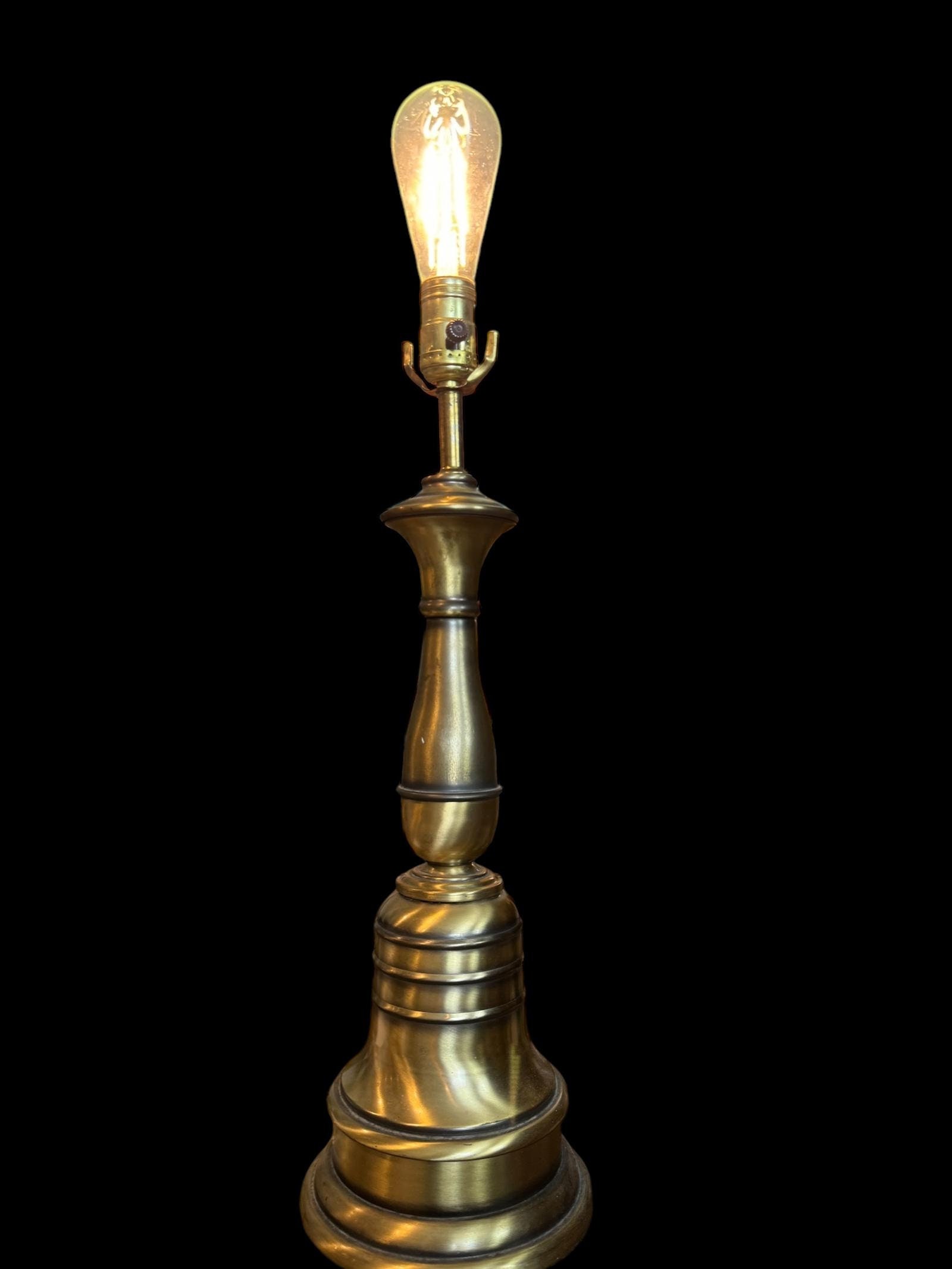 Vintage Brass Bell Shaped Table Lamp 21 - Etsy