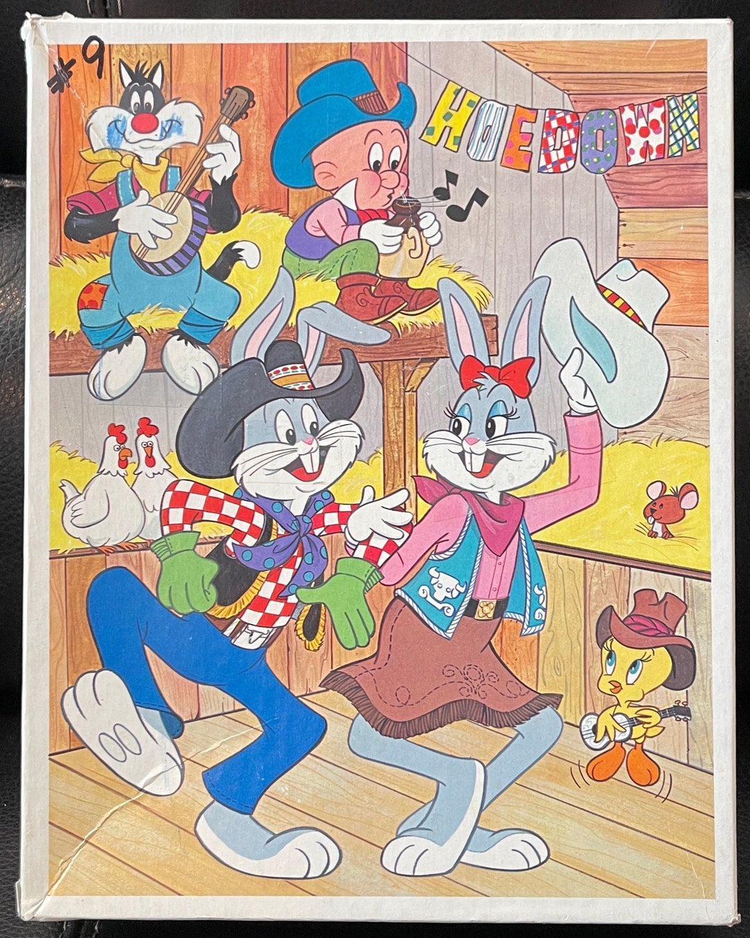 Vintage 1980s Looney Tunes Cowboy Puzzle Bugs Bunny Sylvester Tweety - Etsy