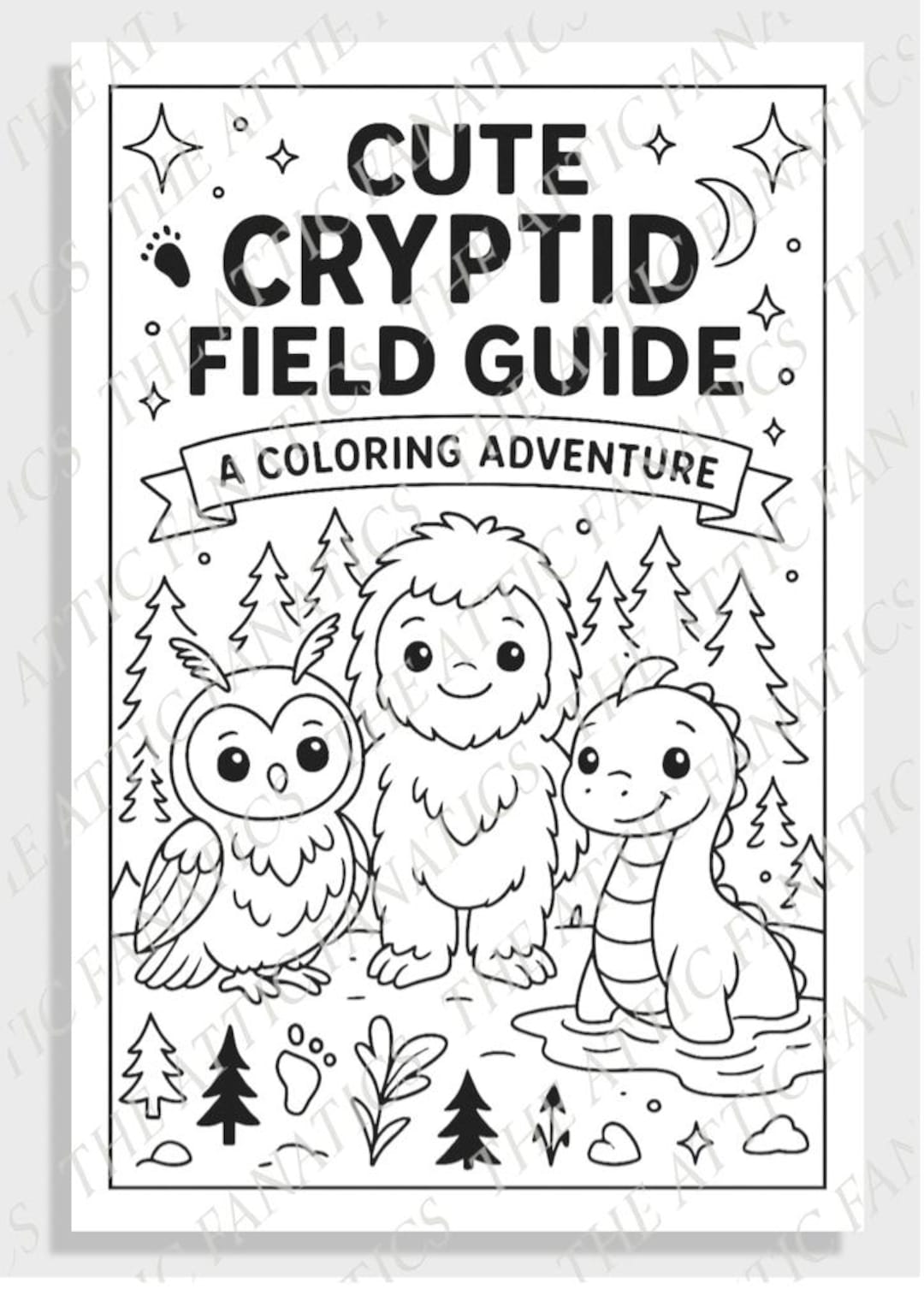 Kids Cryptid Field Guide Coloring Book – Cute Mythical Creatures ...