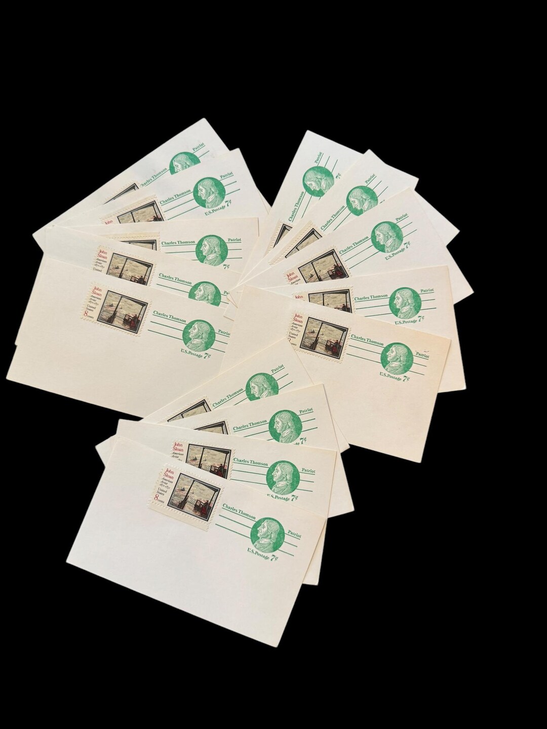 14 U.S. Postal Card Charles Thomson Patriot 7c Unused Scott UX68 W ...