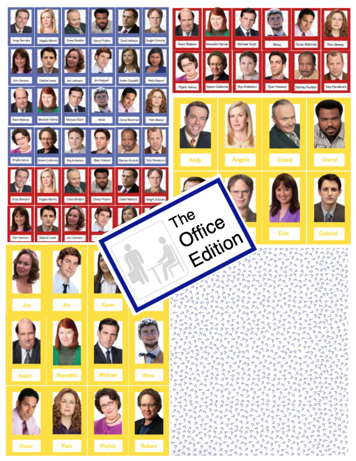 Medium Office Themed Guess Who PDF Download - Etsy