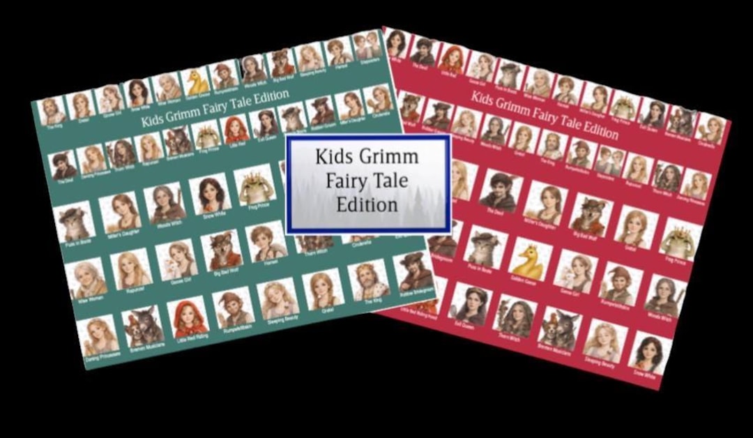 Kids Grimm Fairy Tale Guess Who Game | 2.0 Single Sheet Easy Load PDF ...