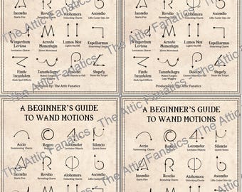 Printable Wizarding Spellbook | Beginner's Guide to Wand Motions ...