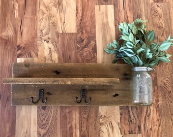 Barn wood coat rack | Etsy