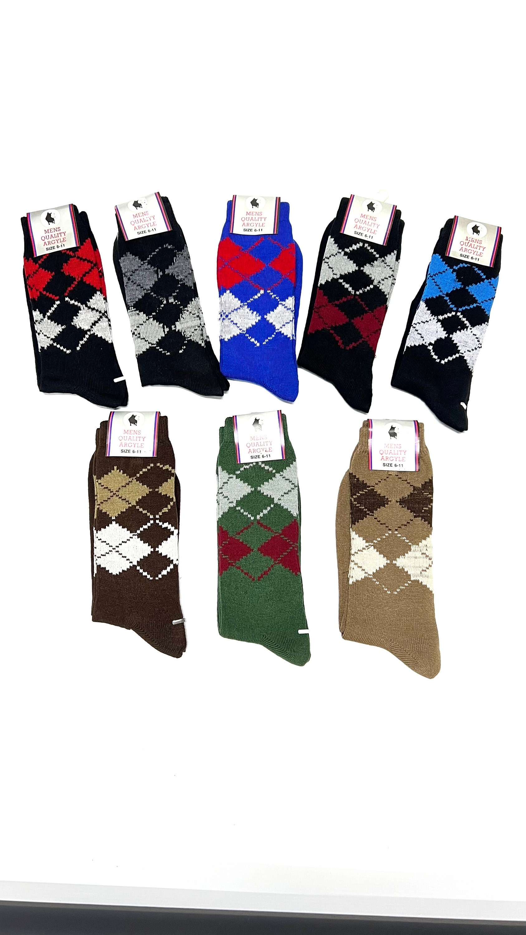 Mens Argyle Diamond Pattern Socks 6-11 Shoe Size - Etsy