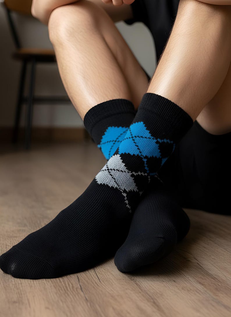 Mens Argyle Diamond Pattern Socks 6-11 Shoe Size - Etsy