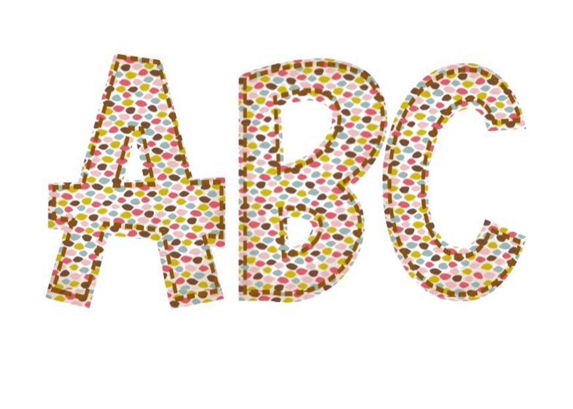Faux Applique Sublimation Alphabet-png-300 DPI Multicolor | Etsy