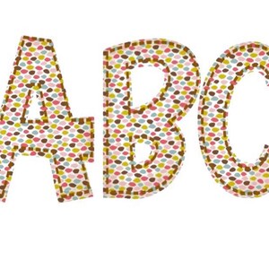 Faux Applique Sublimation Alphabet-png-300 DPI- Multicolor With Brown ...