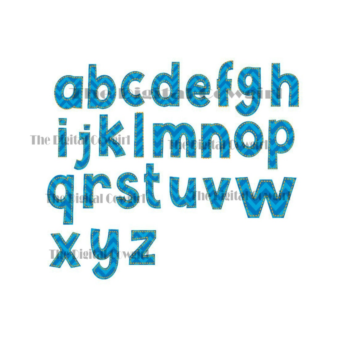 New Faux Applique' Alphabet Graphic Design Elements - Etsy