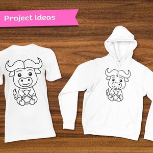 Outline Baby Buffalo SVG Cut Files for Silhouette and Cricut, Buffalo ...