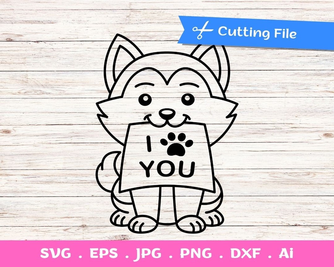 Outline Funny Dog SVG Cut Files for Cricut and Silhouette - Dog Lover ...