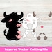 Cute Sitting Cow Layered Cut Files for Cricut and Silhouette - Cute ...