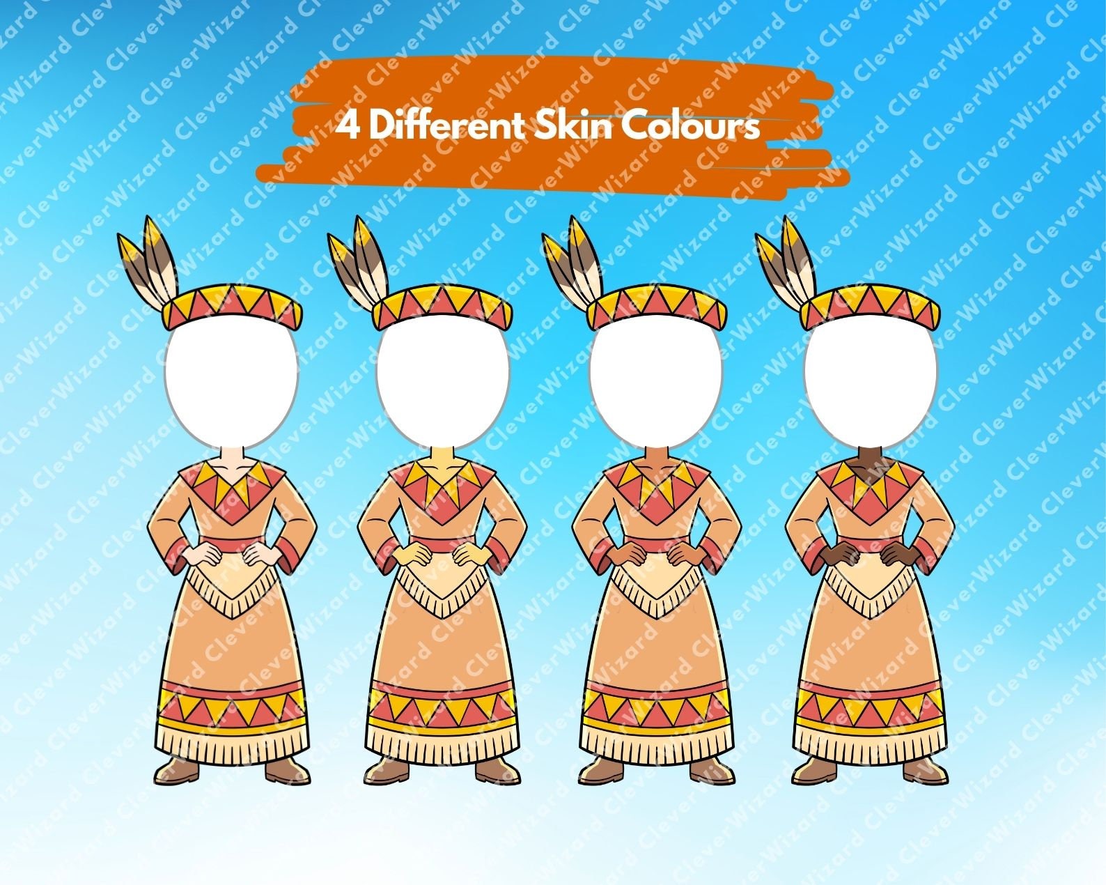 Faceless Female Thanksgiving Native American PNG, Native Woman Png ...