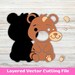 Baby Bear Layered SVG Cut File for Cricut Silhouette - Svg, Png, Dxf ...