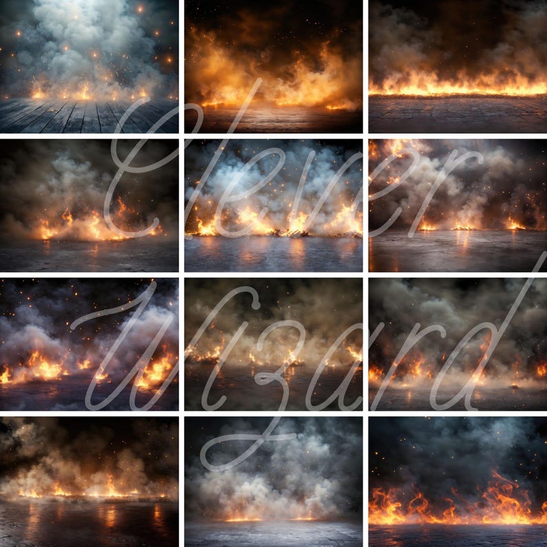 Fire and Smoke Backdrops, Smoke and Fire Backgrounds for Portraits ...