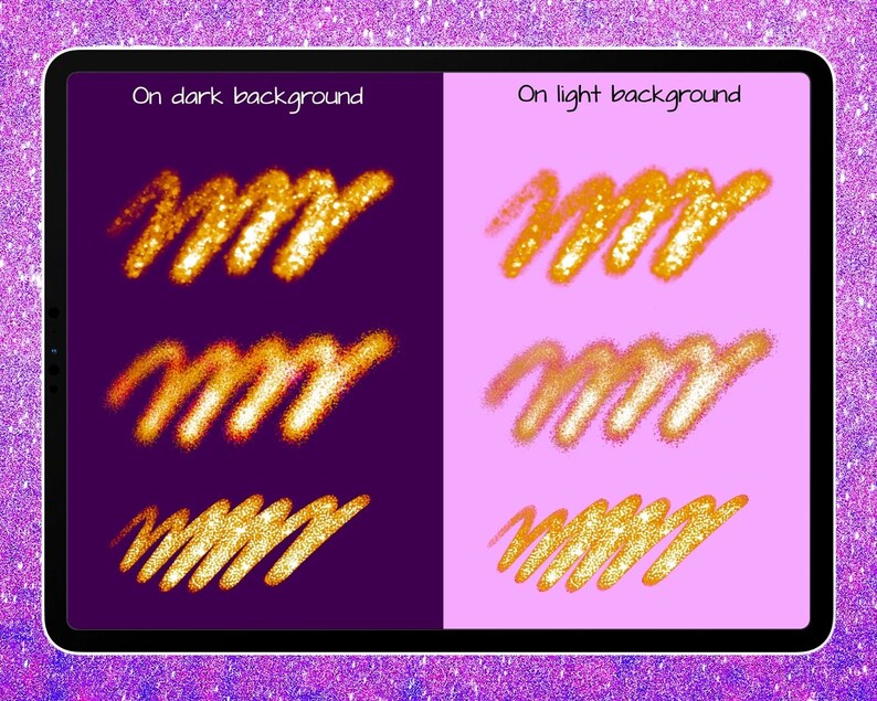 Glitter & Shimmer Procreate Brush Set, Procreate Glitter Texture ...