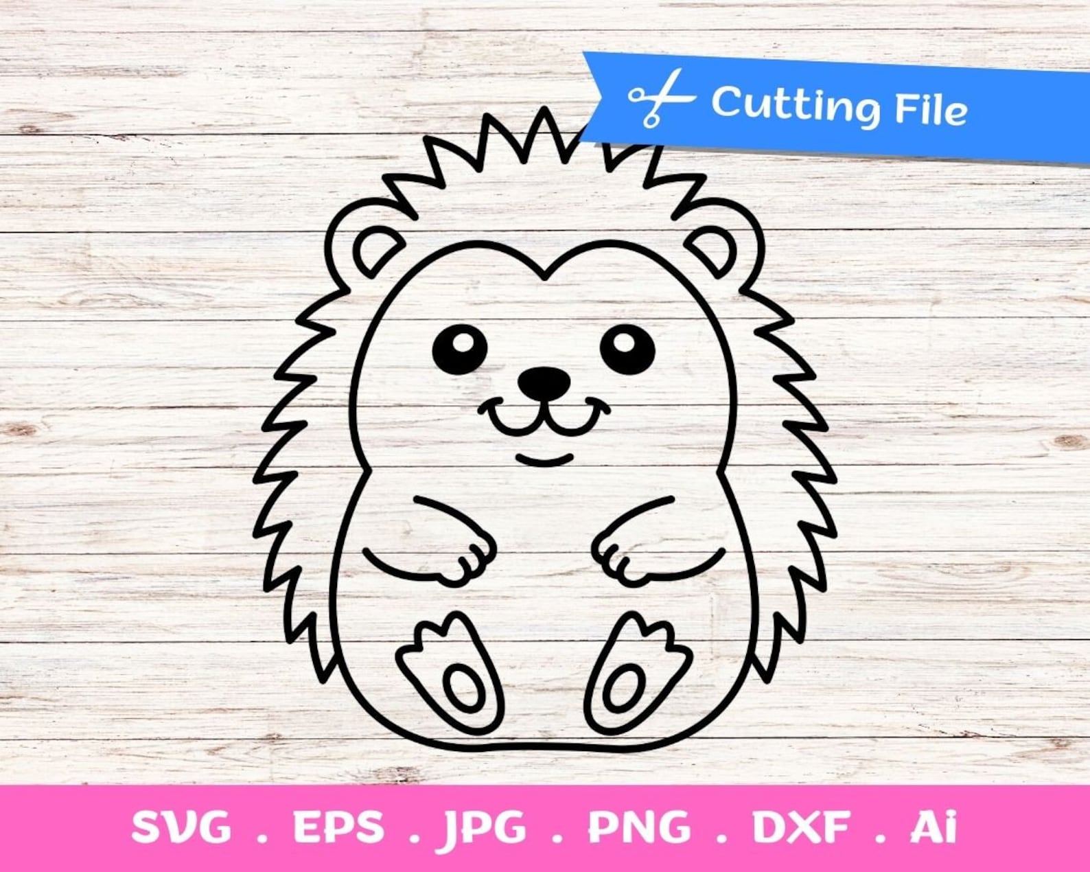 Baby Hedgehog Outline SVG Cut Files for Cricut and Silhouette Baby ...