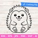 Baby Hedgehog Outline SVG Cut Files for Cricut and Silhouette Baby ...
