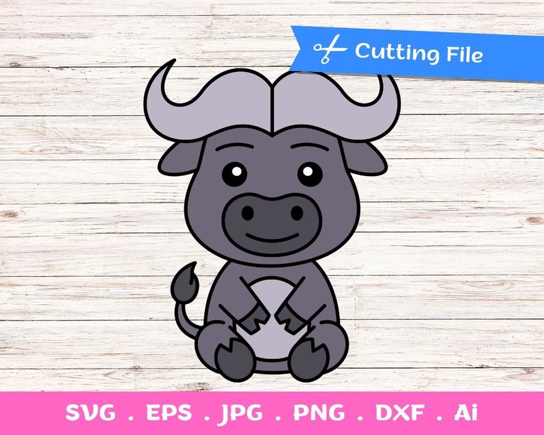 Layered Baby Buffalo SVG Cut Files for Silhouette and Cricut, Buffalo ...