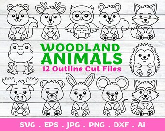 Outline Baby Mouse SVG Cut Files for Cricut and Silhouette Forest ...