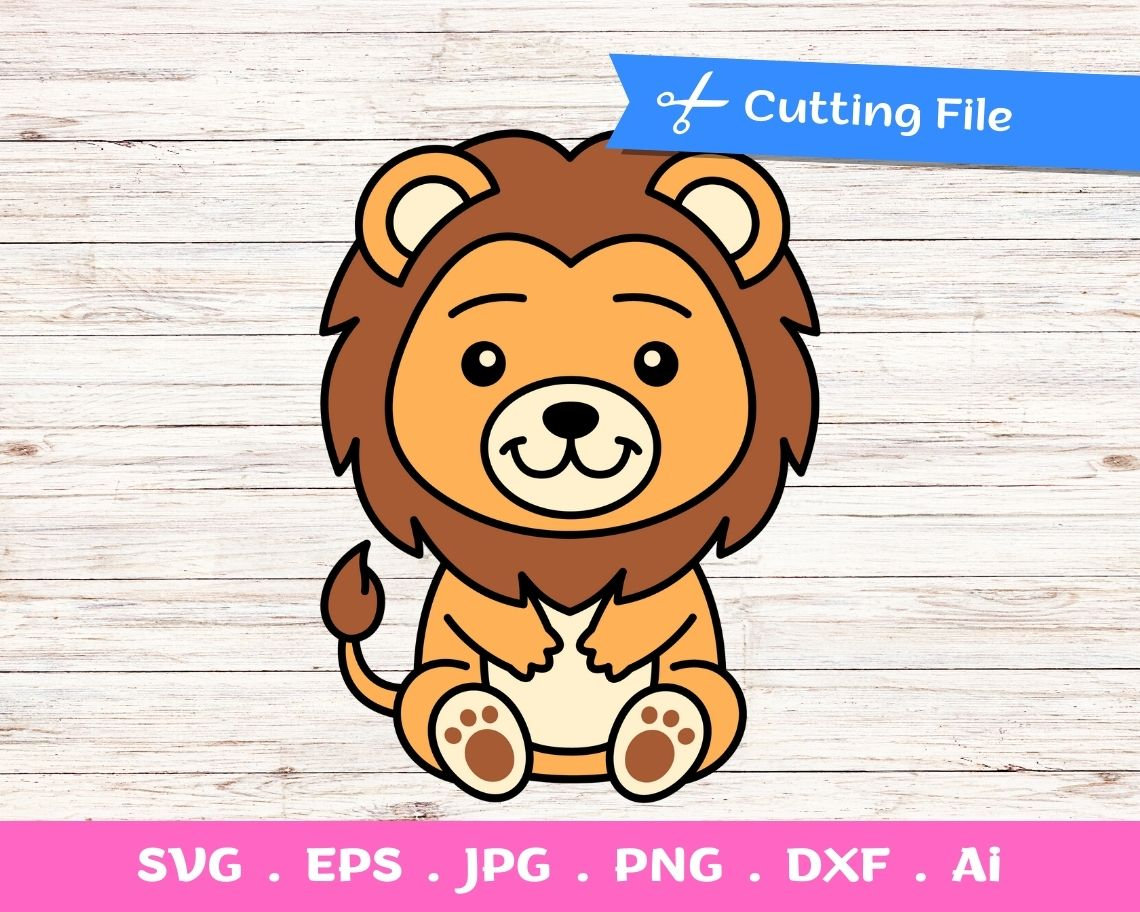 Layered Baby Lion SVG Cut Files for Cricut and Silhouette - Etsy