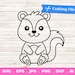 Outline Baby Skunk SVG Cut Files for Cricut and Silhouette - Forest ...