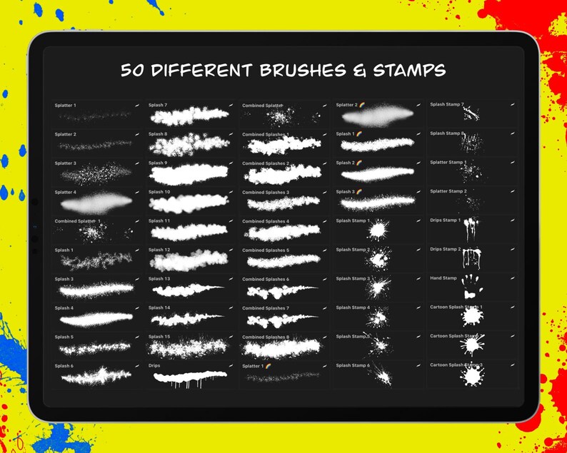 Procreate Splash Brushes , Splash Procreate Brushes , Procreate ...