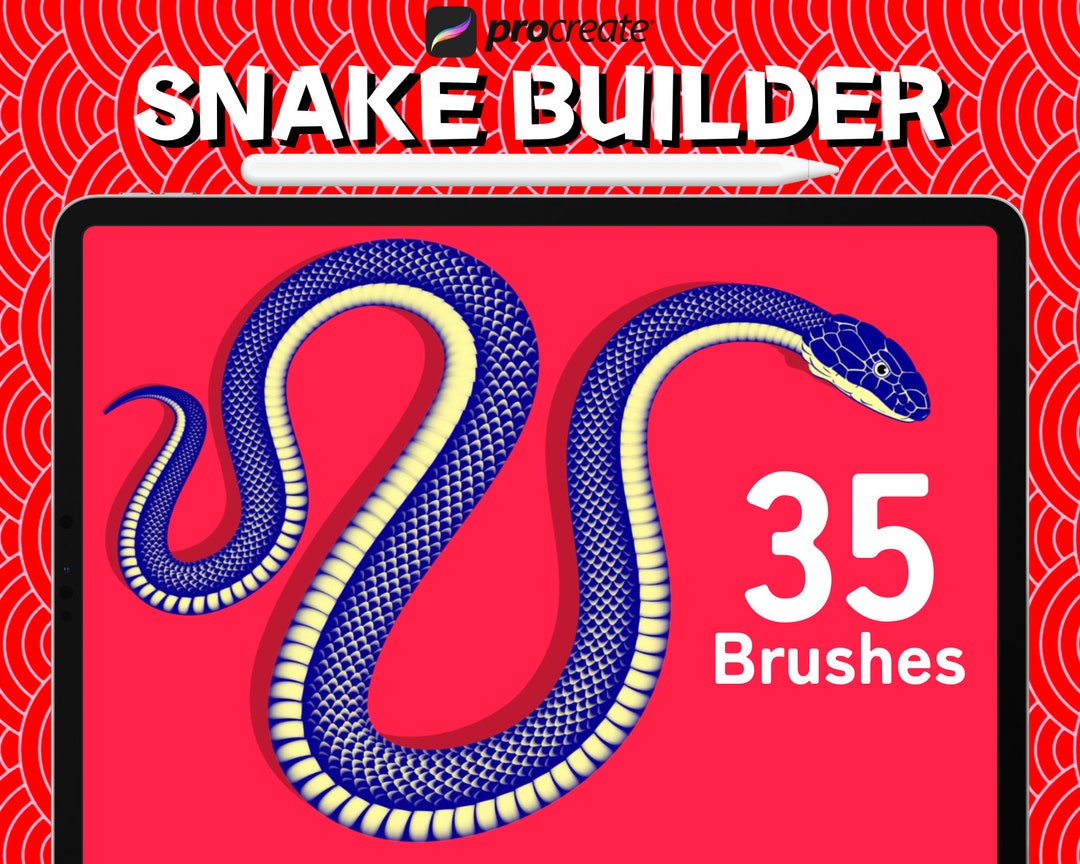 Dragon and Snake Brush Set for Procreate , Procreate Snake Brushes ...