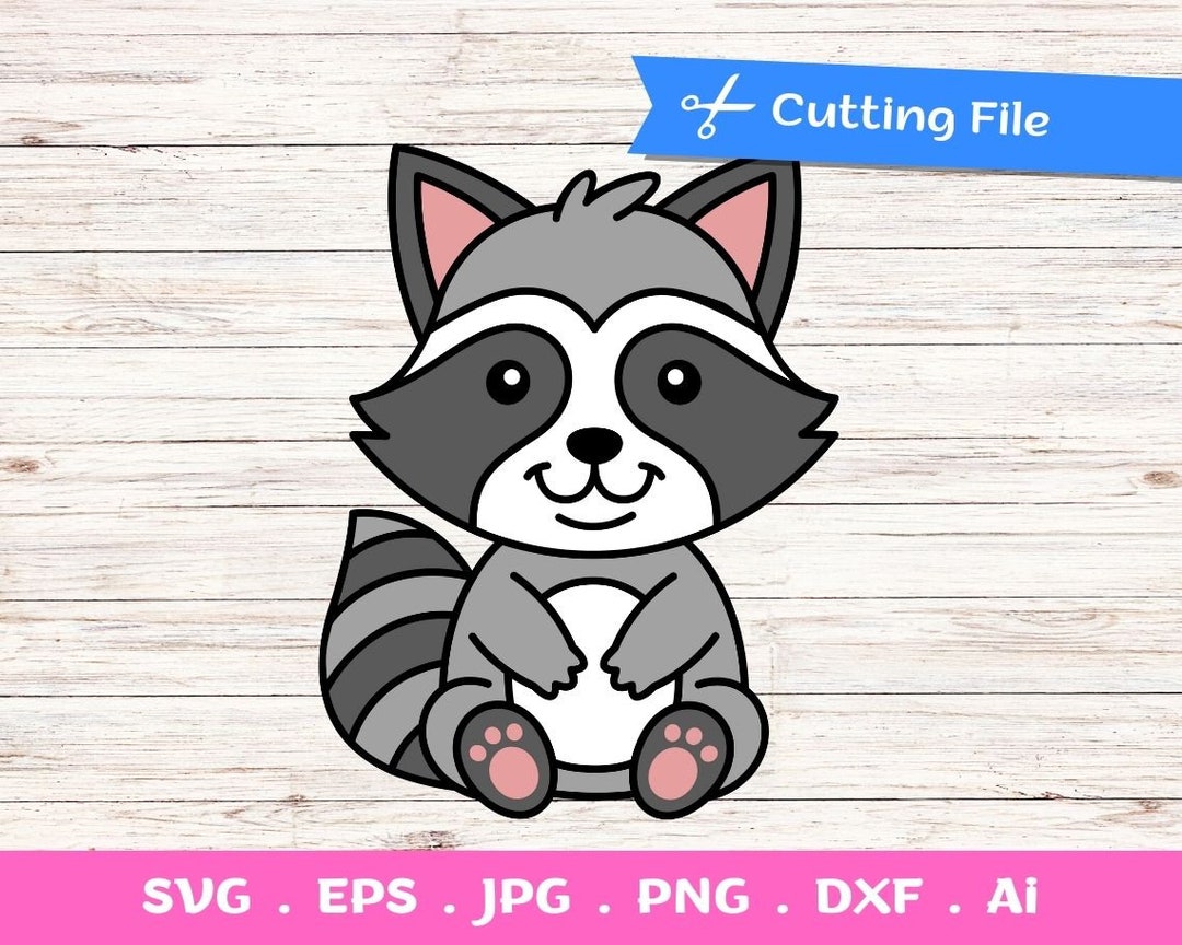 Layered Baby Raccoon SVG Cut Files for Cricut and Silhouette - Woodland ...
