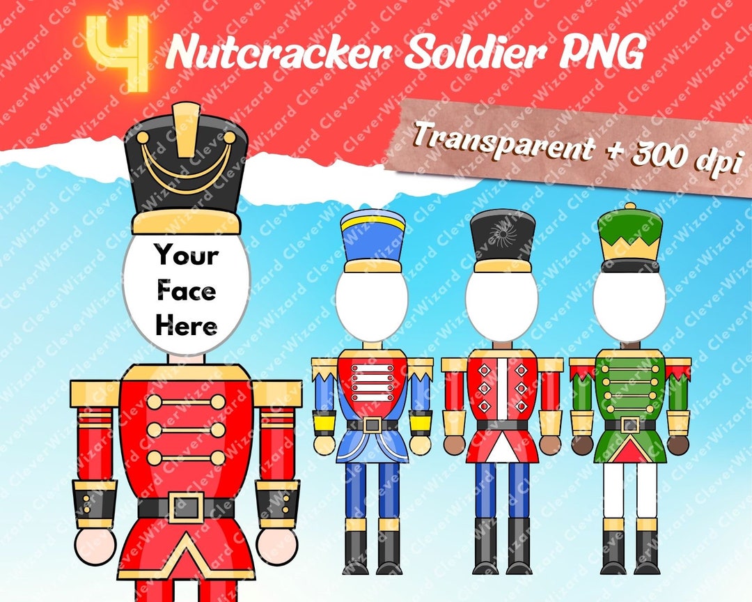 Faceless Christmas Nutcracker Soldier PNG, Nutcracker Soldier Clipart ...