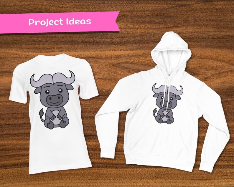 Layered Baby Buffalo SVG Cut Files for Silhouette and Cricut, Buffalo ...
