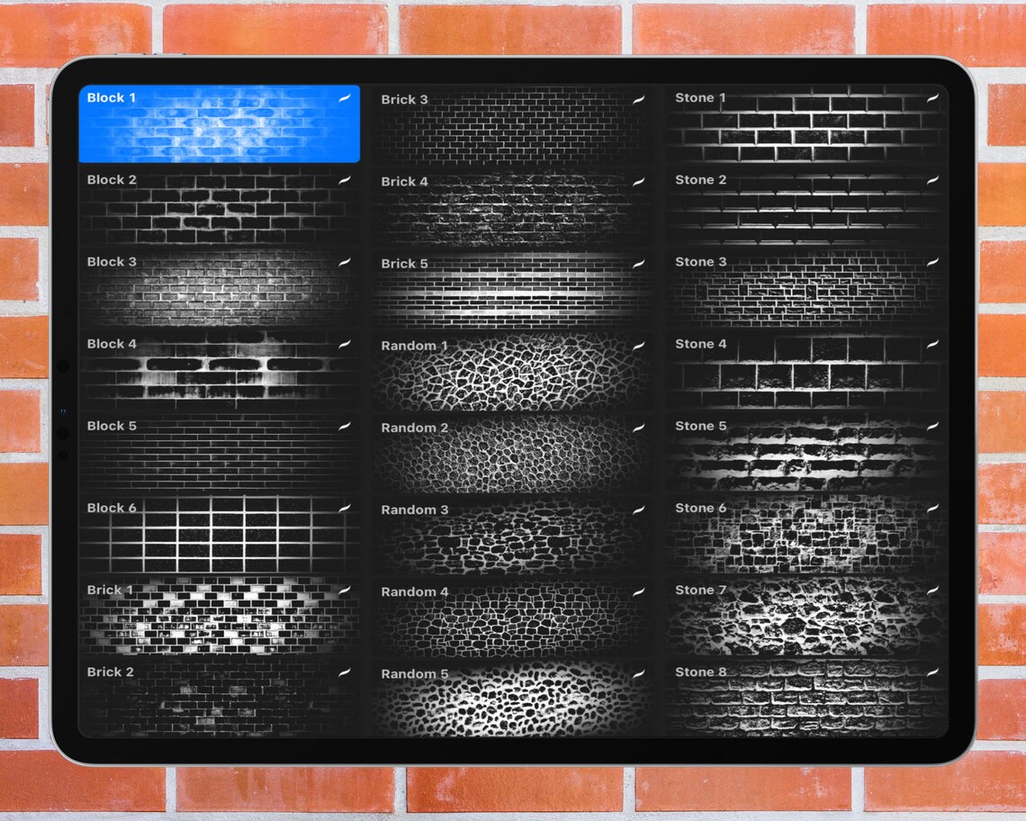 HD Seamless Brick Procreate Texture Brushes , Texture Brushes ...