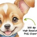 Pet Animals Clipart PNG Bundle, Pet Watercolor Clipart, Cute Dog ...
