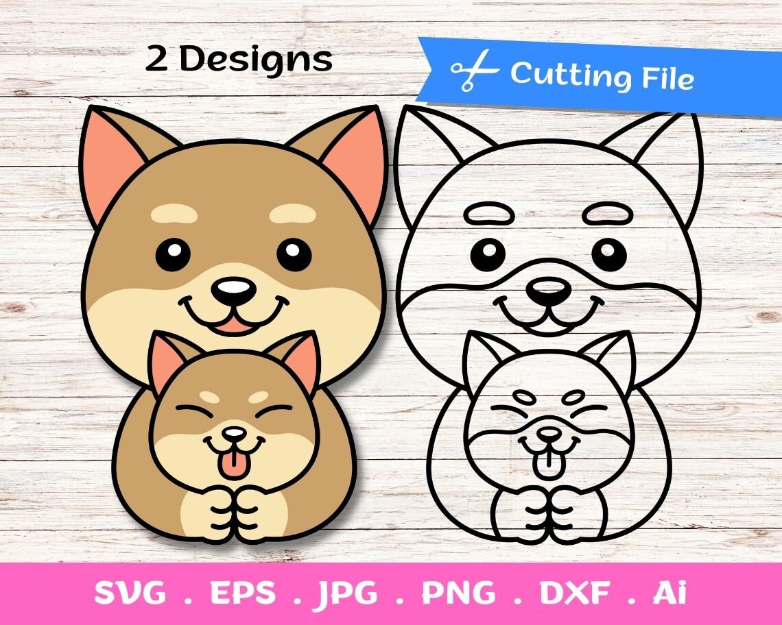 Dog Hug SVG Cut Files for Cricut and Silhouette Cute Puppy SVG Cartoon ...