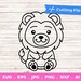 Outline Baby Lion SVG Cut Files for Cricut and Silhouette, Lion Cut ...